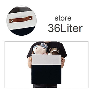 DECOMOMO Fabric Storage Bins, 13x13x13 Storage Cube Bins, Baskets for Shelves (Black and White, 4pcs)