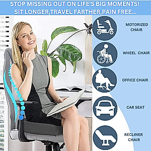 BLCOMFORT Gel Enhanced Seat Cushion for Desk Chair – Premium Gel Memory Foam Office Chair Cushion, Car Seat Cushion for Driving, Gaming – Chair Cushions for Back & Sciatica Pain Relief (Grey)