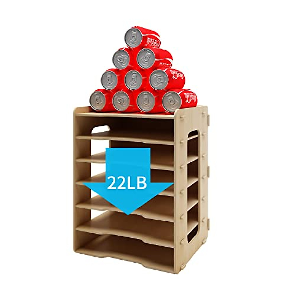 PUNCIA 7Tier Widthways Wood Office Paper Organizer for Desk Desktop File Holder Desk Letter Tray &A4 Paper Sorter Document Book Magazine Storage Shelf Rack Desk Organizer for Classroom Home Office