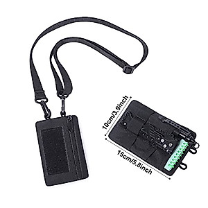 Tool EDC Pouch, EDC Pocket Organizer, Knife Case, EDC Pouch, Pocket Knife Case, Tactical Pouch Storage EDC Gears, Hold Flashlight, Pocket Knife, Tactical Pen, Notebook (Black,Only Bag)