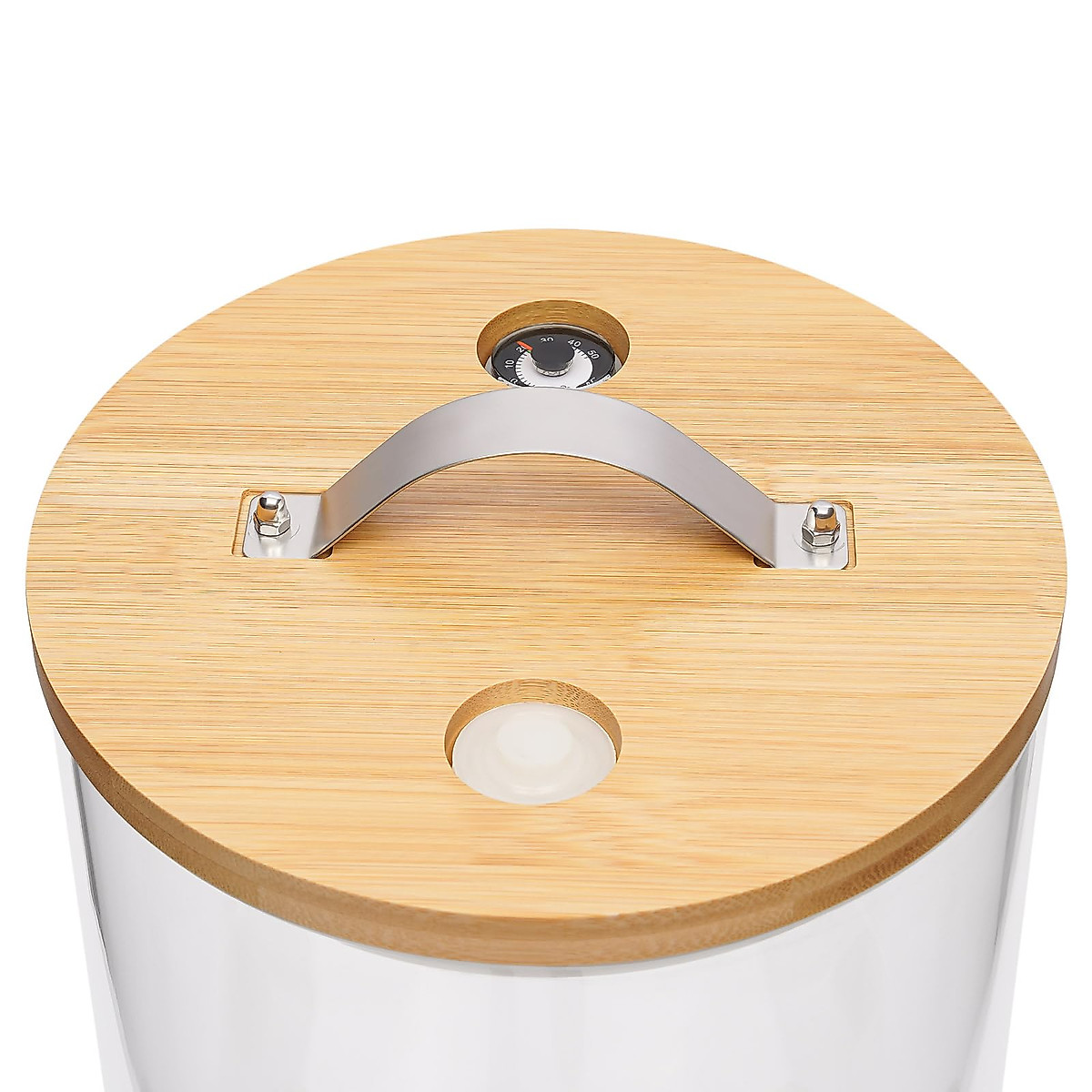 BuYouZaiLaa Glass Cereal Dispenser Rice Storage Container with Airtight Lid Stand and Measuring Cup Flour and Cereal Container for Kitchen Organization and Pantry Store (5L)