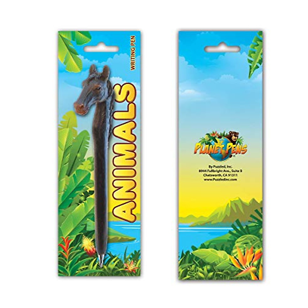 Planet Pens Horse Head Novelty Pen - Cool Fun & Unique Kids & Adults Office Supplies Ballpoint Pen Colorful Ranch Life Writing Pen Instrument For School & Office