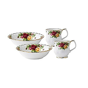 Royal Albert Old Country Roses 4-Piece Breakfast Set