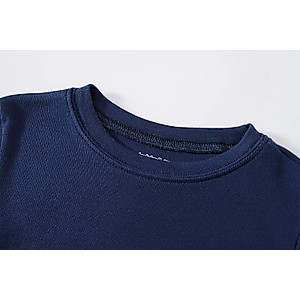 Dolphin&Fish Boys Pajamas 100% Cotton Kids Pjs Toddler Pjs Set Dinosaur Clothes Style-830 Size 6 Dark Blue