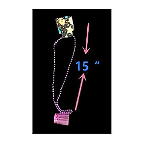 Light Up Flashing LED Shot Glass Mardi Gras Bead Necklace - 12 Pack - Tons of fun for that next party or New Year's Eve