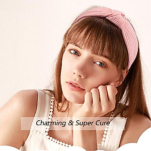 Ondder Knotted Headbands - 10 Pack Thick Turban Fashion Cross Knot Non-Slip Hairbands for Women, Diademas para Mujer