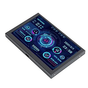 Dilwe 5 inch IPS USB Mini Screen PC CPU HDD Data Monitor, Computer Temp Monitor 5 Inch IPS Screen Multiple Theme USB PC CPU Data Monitor for PC CPU GPU