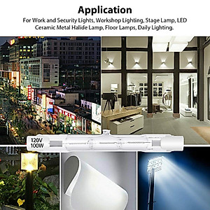 XBOCMY 5 Pack Halogen R7S 78mm T3 100W Dimmable 1050lm J-Type 120V R7S Base Warm White 2700K Double Ended Halogen Light Bulbs for Work, Security, Landscape Lights, Floor Lamps