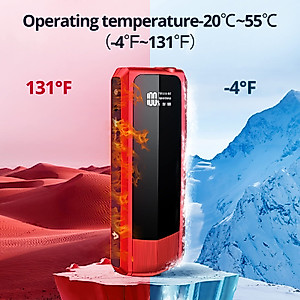 Andeman Battery Jump Starter 2000A Peak 20000mAh,Jump Starter Battery Pack for up to 8.5L Diesel Engine or Any Gas Engine,Red (155)