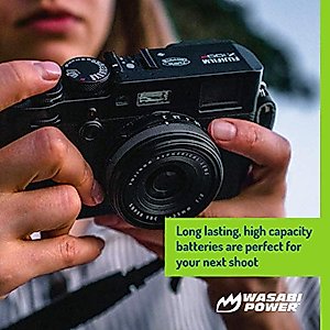Wasabi Power Battery (3-Pack) and Charger for Fujifilm NP-W126 & HS50EXR, X-T100, X-T200, X100F, X100V, X-A10, X-E2S, X-E3, X-E4, X-Pro2, X-Pro3, X-T1, X-T2, X-T3, X-T10, X-T20, X-T30, X-T30 II