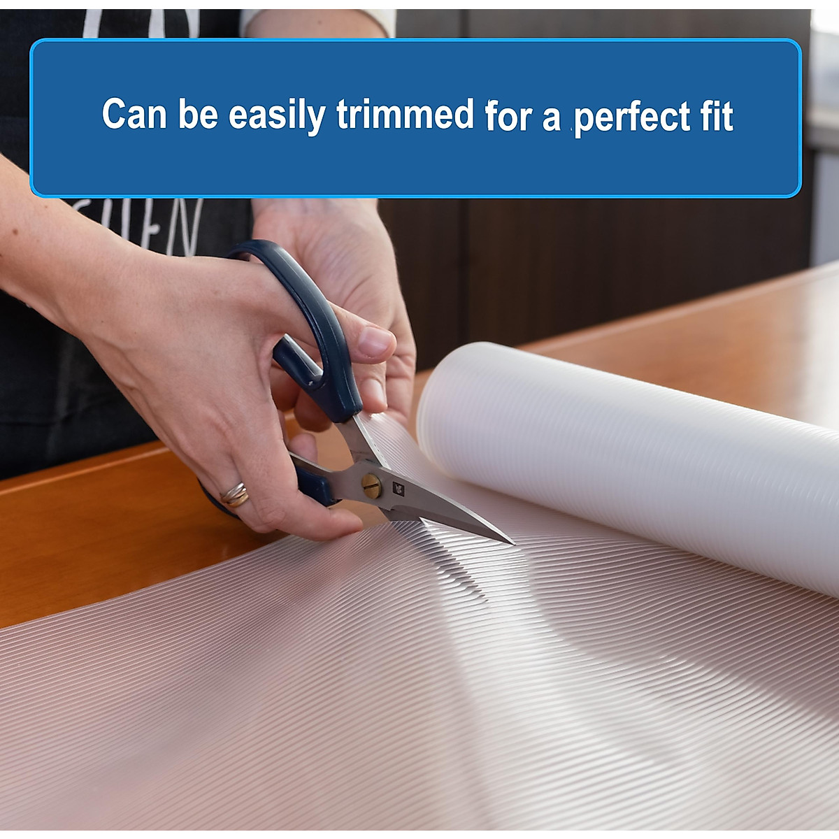 Shelf Liners for Kitchen Cabinets Drawer Liner Non-Slip Cabinet Liners EVA Material Non-Adhesive Shelf Liners Fridge Liner Strong Grip Cabinet Liner. Water & Oil Proof. Gray Strip 18 in X 20 Ft