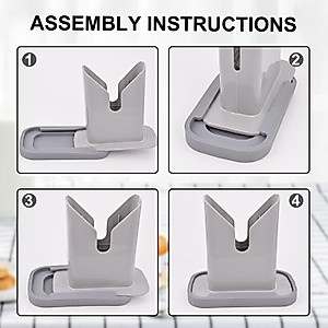 ISOKO Bagel Slicer - Premium Stainless Steel Bagel cutter, with Smooth Guillotine and Non-Slip Silicone Base for Perfect Slices Every Time for the better bagel experience. Black