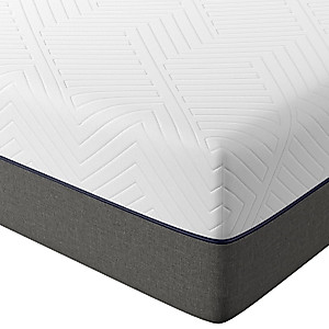 wowttrelax King Memory Foam Mattress 12 inch, 76''x80’, 2 Layer for More Supportive and Pressure Relief, Medium Firm Mattress, Soft Removable Cover Mattress Dark Grey White