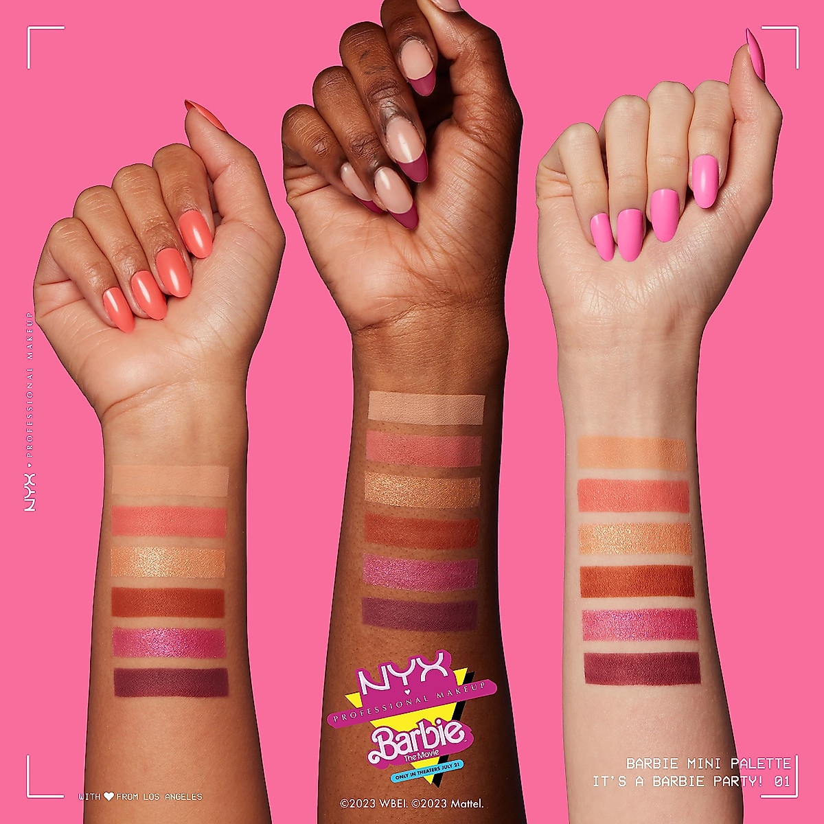 NYX PROFESSIONAL MAKEUP BARBIE, Mini Eye Palette - It's a BARBIE Party