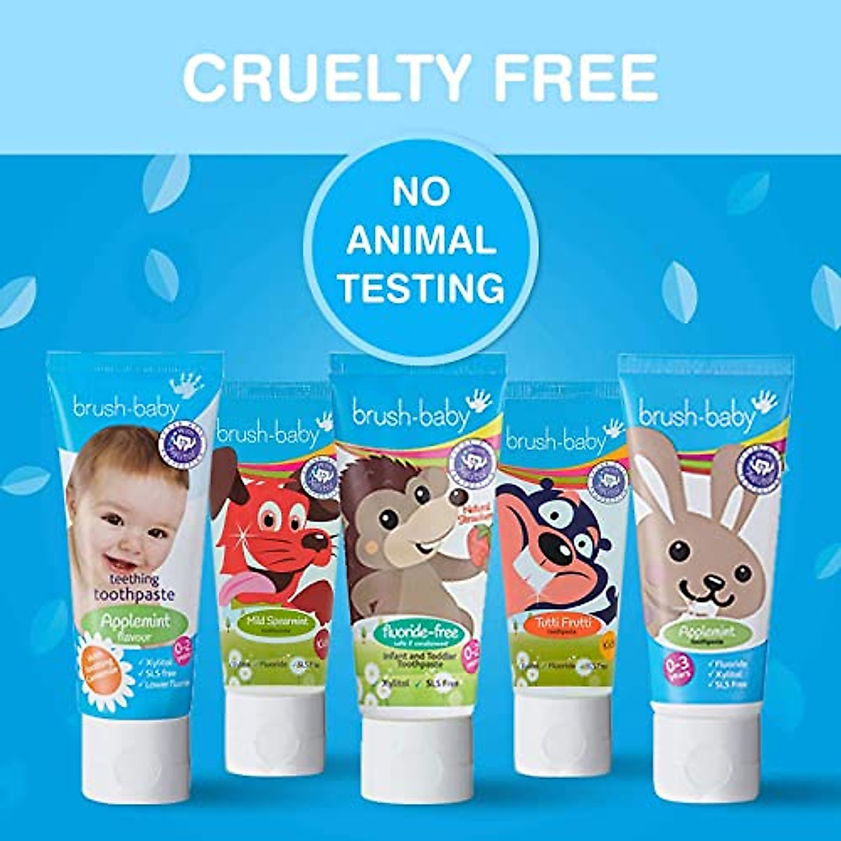 Brush-Baby Baby & Toddler Toothpaste (0-3Yrs) – Gentle Apple Mint Flavour (50ml)