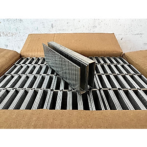 meite 16 Gauge 7/16-Inch Crown Staples, 3/4-Inch Length Medium Crown Staples Heavy Duty Galvanized Construction Staples for 16 Guage 7/16-Inch Crown Stapler Guns (10,000 Counts)