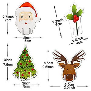 The Crafty Owl Christmas Holidays Santa Reindeers Snowman Wine Glass Markers for Party and Events (Santa's Hat)