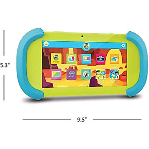 ematic PBS Kids PBKRWM5410 Playtime Pad 7-Inch HD Kids Tablet with Bluetooth and Front and Back Cameras,Green