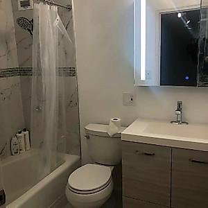 AQUADOM Royale Basic 30in x 30in x 5in LED Medicine Mirror Cabinet Recessed Surface Mounted, Dimmer, Touch Screen Button