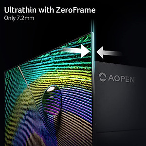 AOPEN 24SA2Y bi 23.8" Full HD (1920 x 1080) VA-Monitor | Ultra-Thin with ZeroFrame | Home or Office | AMD FreeSync | Up to 75Hz | 1ms-TVR | Ports: 1 x HDMI 1.4 & 1 x VGA (HDMI Cable Included)