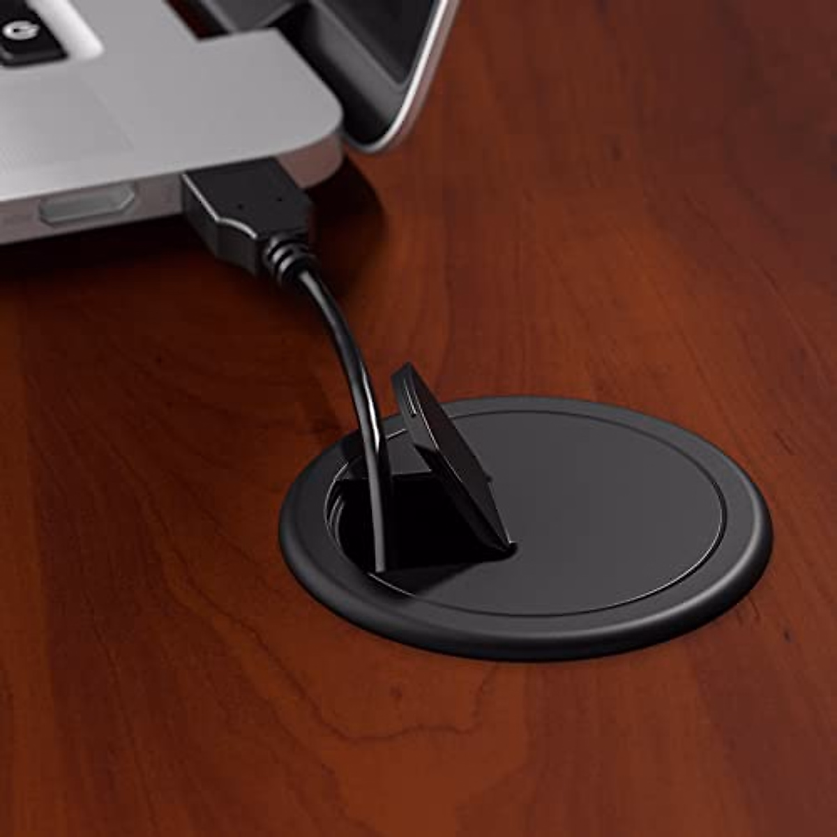 Bush Business Furniture Series A 48W Corner Desk with Mobile File Cabinet in Hansen Cherry and Galaxy