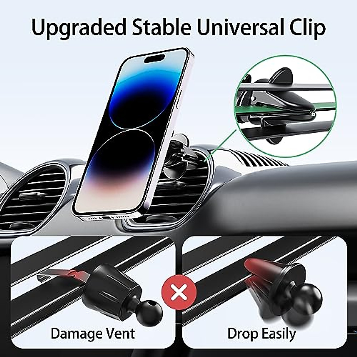 [2023 Newest] for MagSafe Car Mount, [Powerful Magnets] Super Stable Magnetic Phone Holder for Car Dashboard & Air Vent [Multi-Angles], Cell Phone Holder Car for iPhone 15 14 13 12 Android All Phones