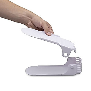 CWBEATS Shoe Slot Organizer - 20 Pieces Double Deck Shoe Rack Design - 4 Adjustable Heights - Complete with Sneaker Balls