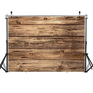 WOLADA 6x4FT Rustic Wood Wall Backdrop Natural Brown Wooden Board Photography Background Baby Shower Birthday Party Cake Table Decoration Banner Backdrops Photo Booth Prop 11839