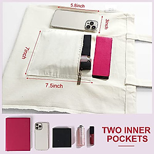 BeeGreen Initial Tote Bag Personalized Gift Tote Bag with 2 Inner Pockets Floral Canvas Tote Bag for for Women Monogram Tote Bag for Bridesmaid Wedding Day Bachelorette Shower Party (Letter S)