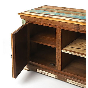 Offex 58" W x 17" D x 23.5" H Modern Wooden TV Cabinet Reverb Painted Rustic Entertainment Console