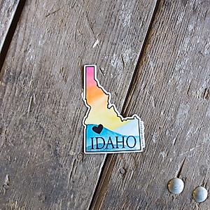 Warm Idaho heart sticker, great for laptops, water bottles, car windows! (Mini)