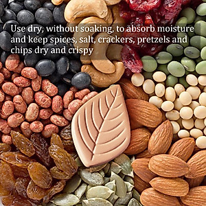 Brown Sugar Keeper Saver, 6pcs Terracotta Sugar Saver Keeps Brown Sugar Soft or Keep Dry Food Storage Containers Leaf Design