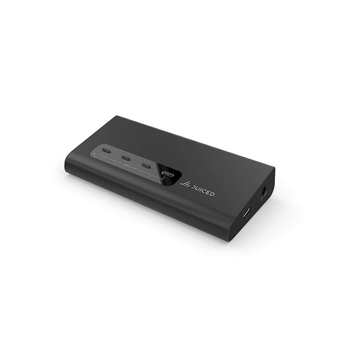 Juiced Systems VertexHUB High-Speed USB-C & USB-A Hub - 10 Gbps Transfer, USB 3.2 Gen 2, 4X USB-C Ports, 3X USB-A Ports, Fast Charging