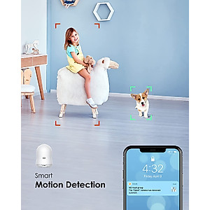 VOCOlinc Indoor Security Camera, 1080P Camera, Camera for Home Security/Baby Monitor/Pets, Pan/Tilt IP Camera with Night Vision, 2-Way Audio, Works with Apple Home HomeKit ONLY