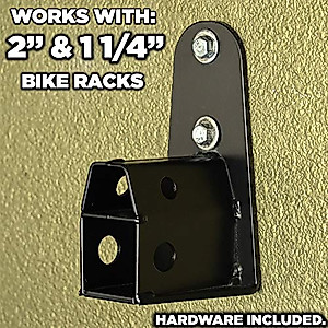 Griddle Guard Bike Rack Wall Mount for Trailer Hitch Bike Racks Fits 1 1/4" and 2" Receivers - Made in USA