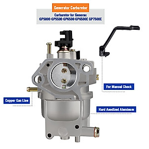 HUZTL Carburetor for Generac GP5000 GP5500 GP6500 0J58620157 5KW 5.5KW 6.5KW 389cc Generator 0G8442A111 Carb with Air Filter Tune Up Kit