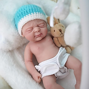 7" Girl Micro Preemie Full Body Silicone Wronged Baby Doll Lila Lifelike Mini Reborn Doll Surprice Children Anti-Stress
