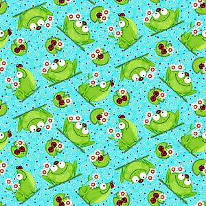 Frogs Comfy Flannel Fabric 1 Yard