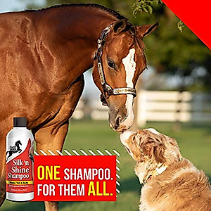 Happy Horse Shampoo, Silk 'n Shine Mane, Tail & Body Shampoo for Silky & Manageable Hair, 32oz