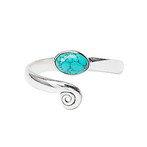 Tibetan Turquoise Stone Toe ring 925 Sterling Silver Girls Toe ring Midi Ring Women Body Jewellery Adjustable Toe Ring Handmade Toe ring gemstone toe rings