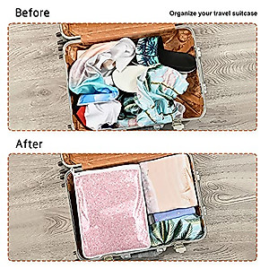 Pink Mesh Laundry Bags with Zipper, Travel Storage Organize Bag, Clothing Washing Bags for Laundry, Set of 2