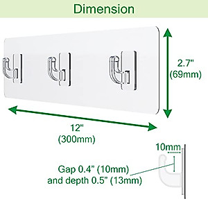 STARICH Adhesive Strips for Shower Caddy, Shower Caddy Adhesive Replacement Stickers, Replacement Adhesive for Shower Caddy Adhesive Strips, Shower Shelf Adhesive Replacement for Bathroom 2 Pack