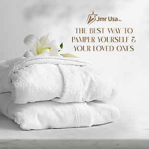 Unisex 100% Cotton Terry Cloth Bathrobe with Kimono Collar – Soft, Lightweight and Absorbent Towel Material – Ideal Robe for Men & Women at Home, Spa, Hotel, Sauna, Pool, Post Bath & Shower - White