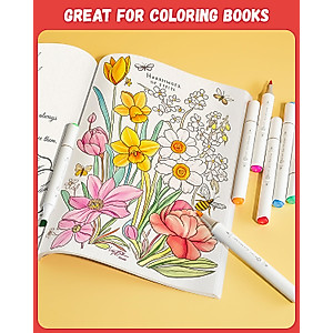 Simetufy 36 Colors Alcohol Markers Brush and Chisel Dual Tip, Coloring Alcohol Markers Set for Coloring Books Drawing Supplies, Basic Bright Colors