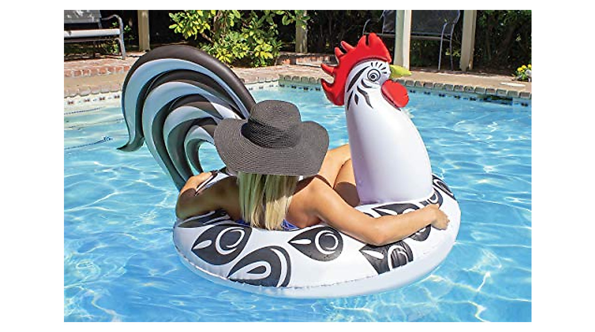 Poolmaster Rooster Inflatable Pool Float - Fun 48" Party Tube