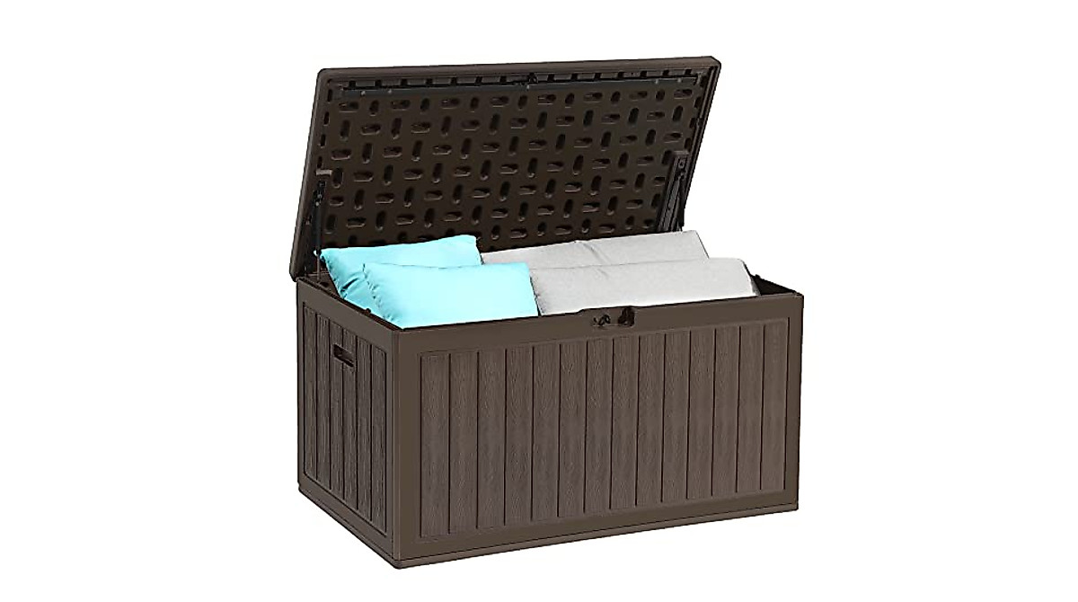 YITAHOME 86 Gallon Deck Storage Box | Waterproof & Durable Outdoor Storage