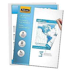 Fellowes Self-Adhesive Letter Laminating Pouches ,5 Pack (52205)