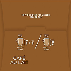 Dolce Gusto Nescafe Coffee Pods, Cafe Au Lait, 16 Count, Pack of 3