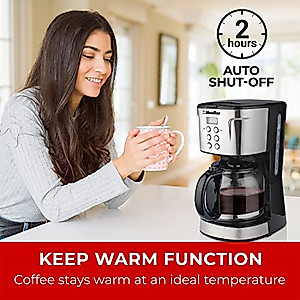Mueller Ultra Coffee Maker, Programmable 12-Cup Machine, Multiple Brew Strength, Keep Warm