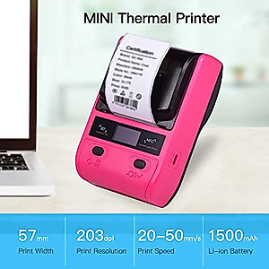 N/A Portable 58mm Thermal Printer impresora Shipping Printer for Shipping Package Price Labels USB NFC BT Connection (Color : Black-JoJo's Bizarre Adventure1)
